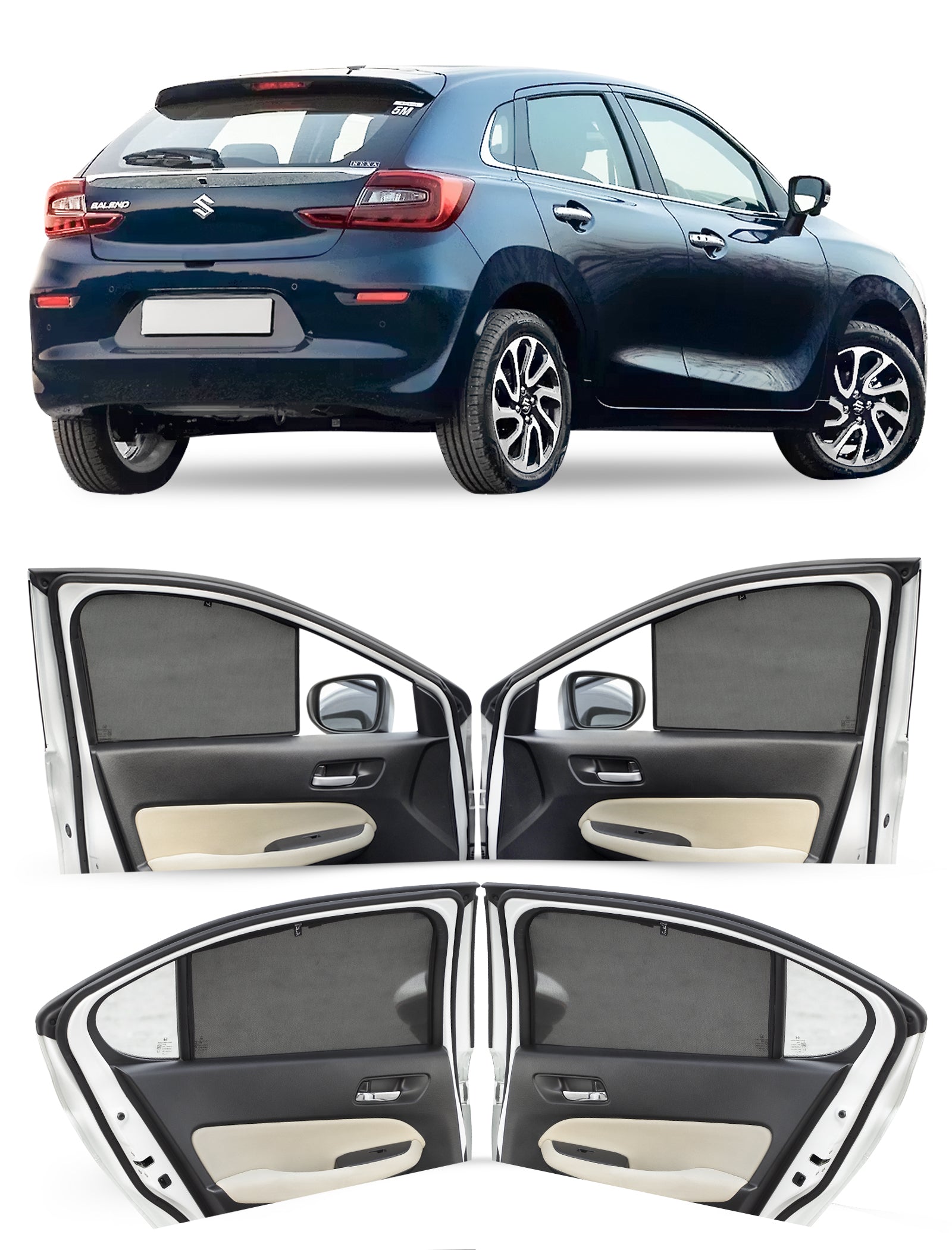 Autofact Vehicle specific Sunshades for Maruti Baleno (2022-2025) | Z ...