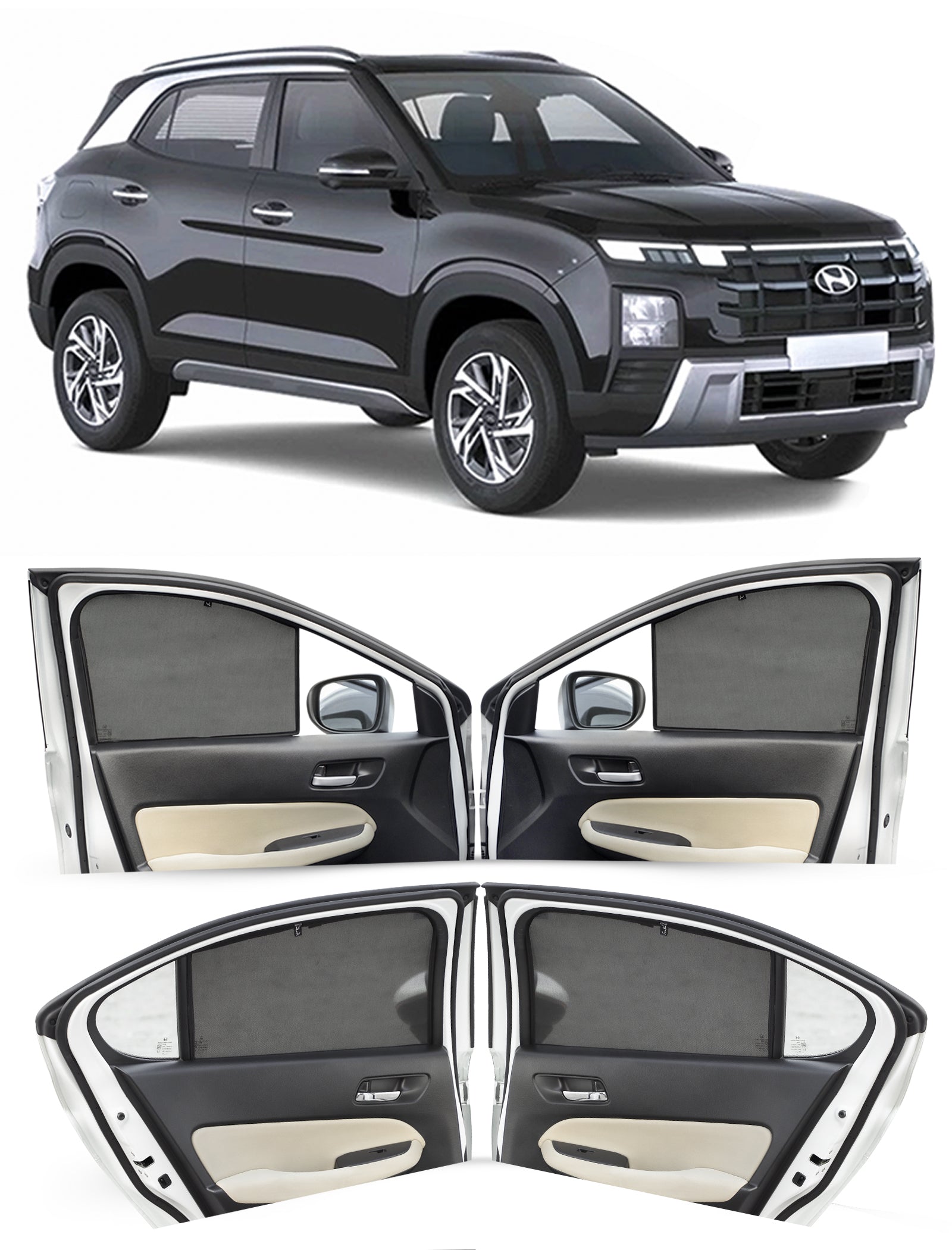 Hyundai Creta Car Window Sunshades